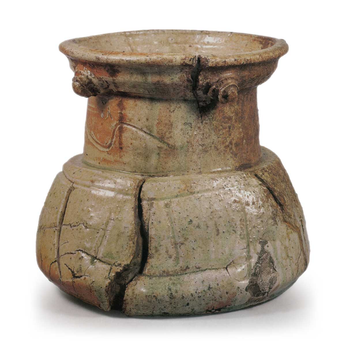 Iga Water jar with row of bosses, known as “Yabure-bukuro” – Ceramics Story