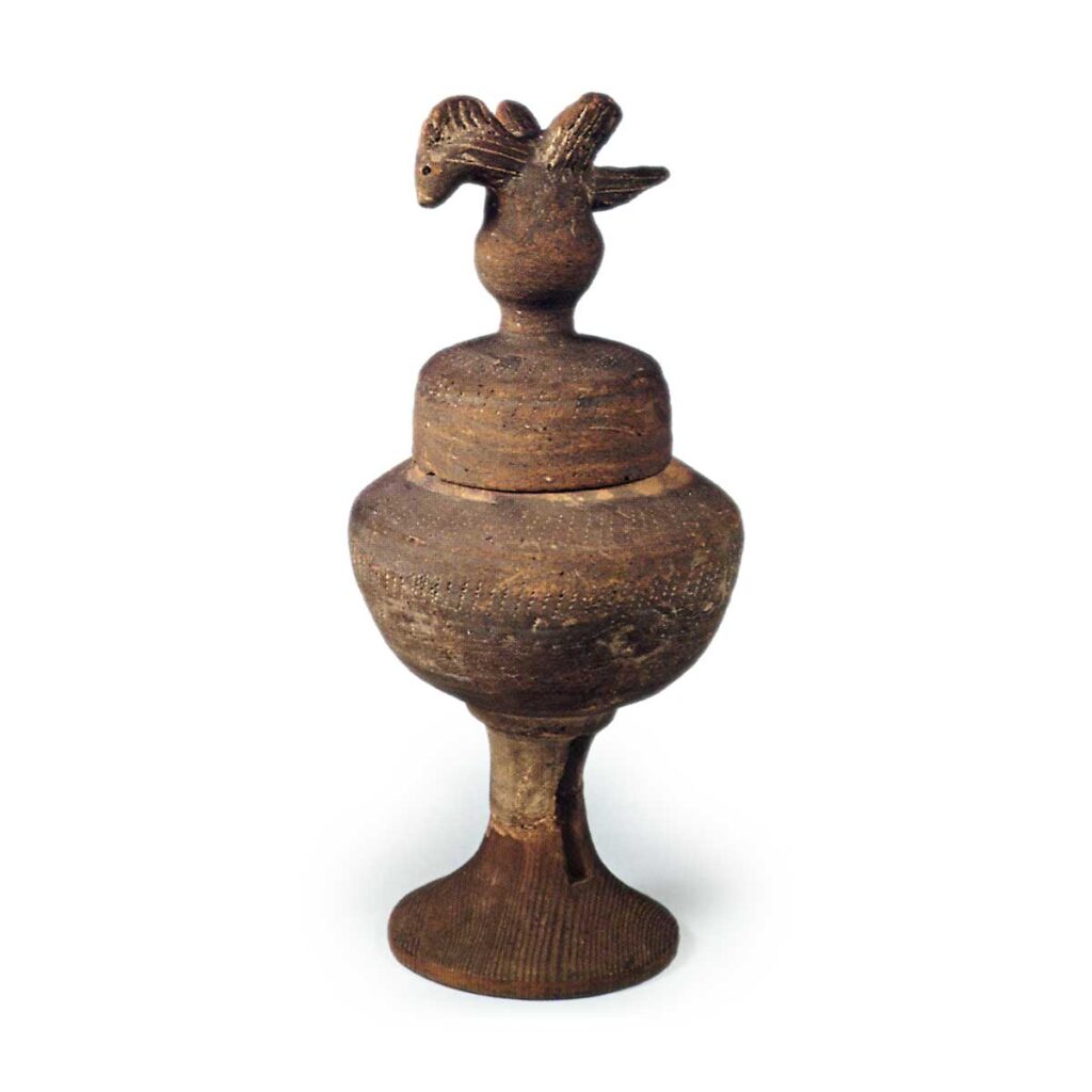 Sue ware: jar with bird-string lid and base | Ceramics Story