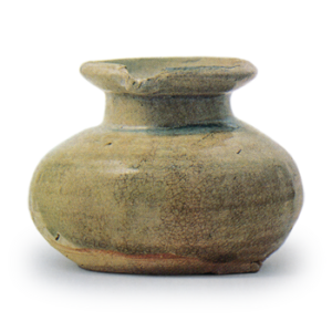 Seto ware: Small jar, ash glaze – Ceramics Story