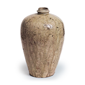 Seto ware: vase with tomoe crest design, ash glaze. | Ceramics Story