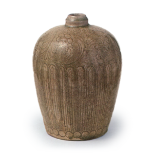Seto ware: vase with stamped ornament, ash glaze. – Ceramics Story