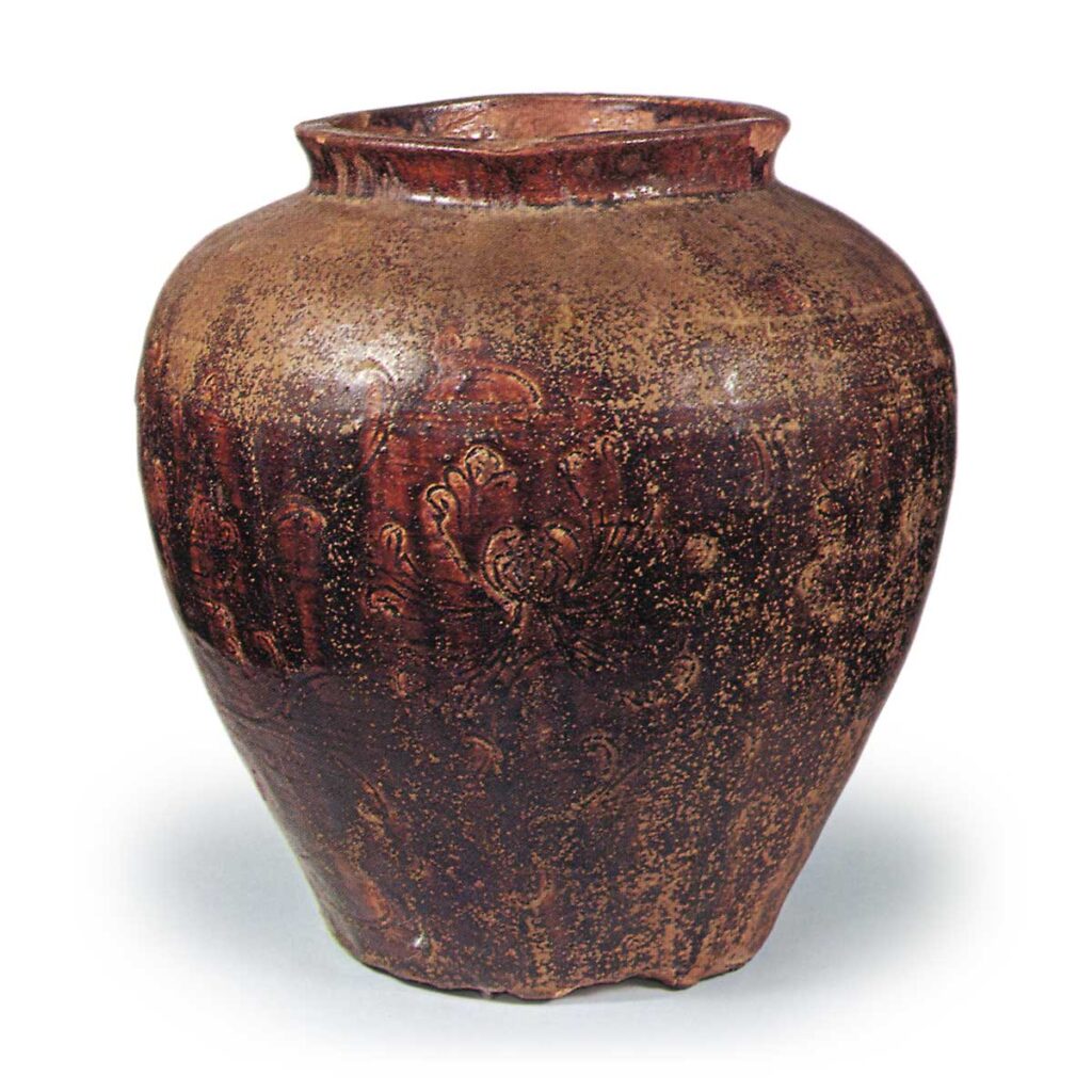 Seto ware: wide-mouth jar with incised ornament, iron glaze. – Ceramics ...