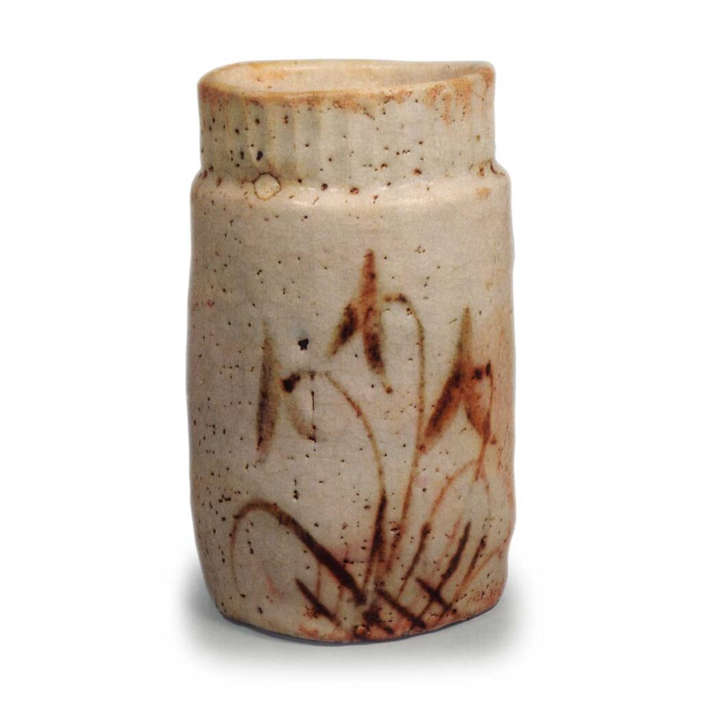 Shino flower pot of tabimakura type – Ceramics Story