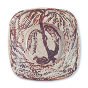 Shino mukozuke dish with willow design – Ceramics Story