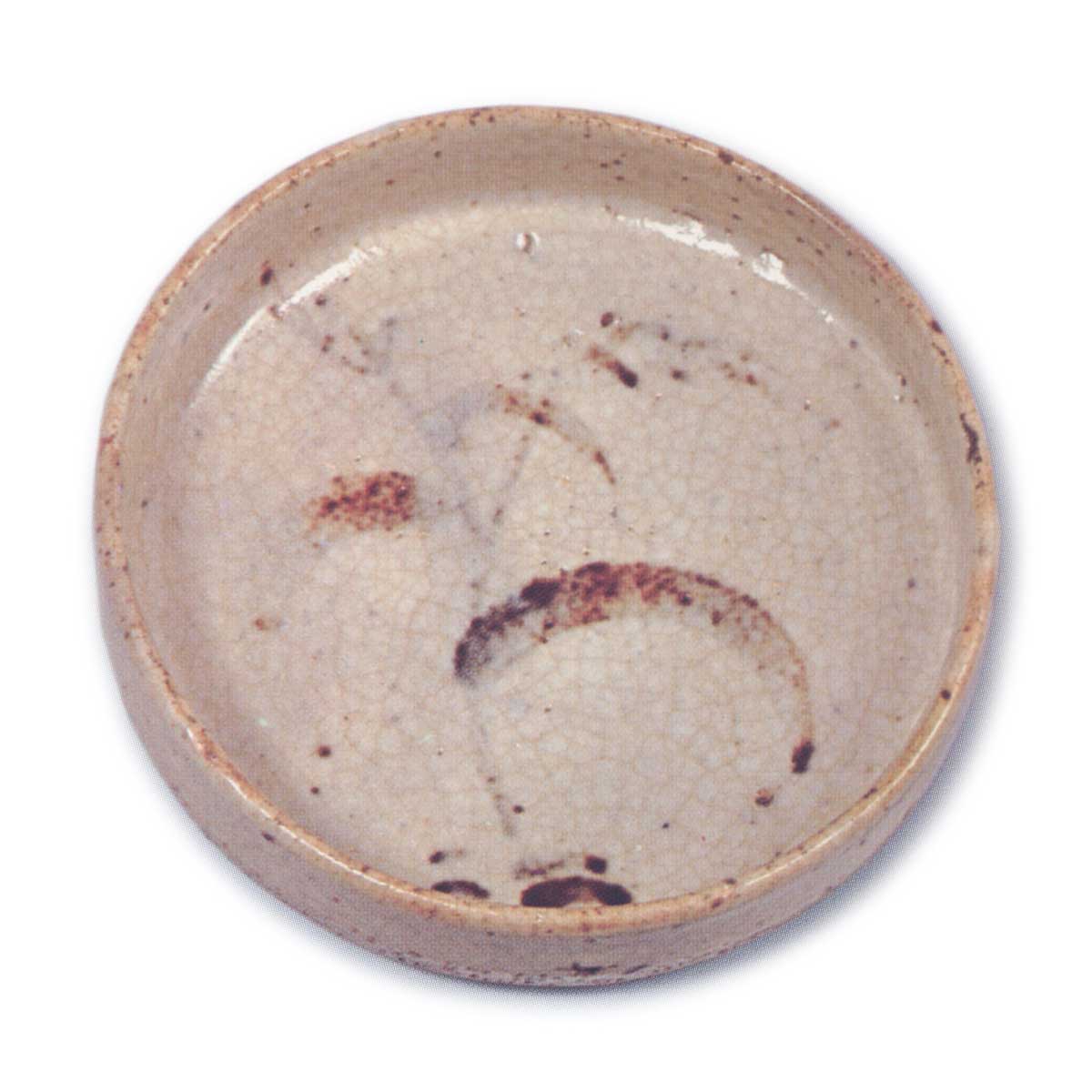 Shino mukozuke dish with miscanthus design | Ceramics Story