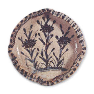 Shino mukozuke dish with wild chrysanthemum design – Ceramics Story