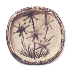 Shino mukozuke dish with bamboo design – Ceramics Story