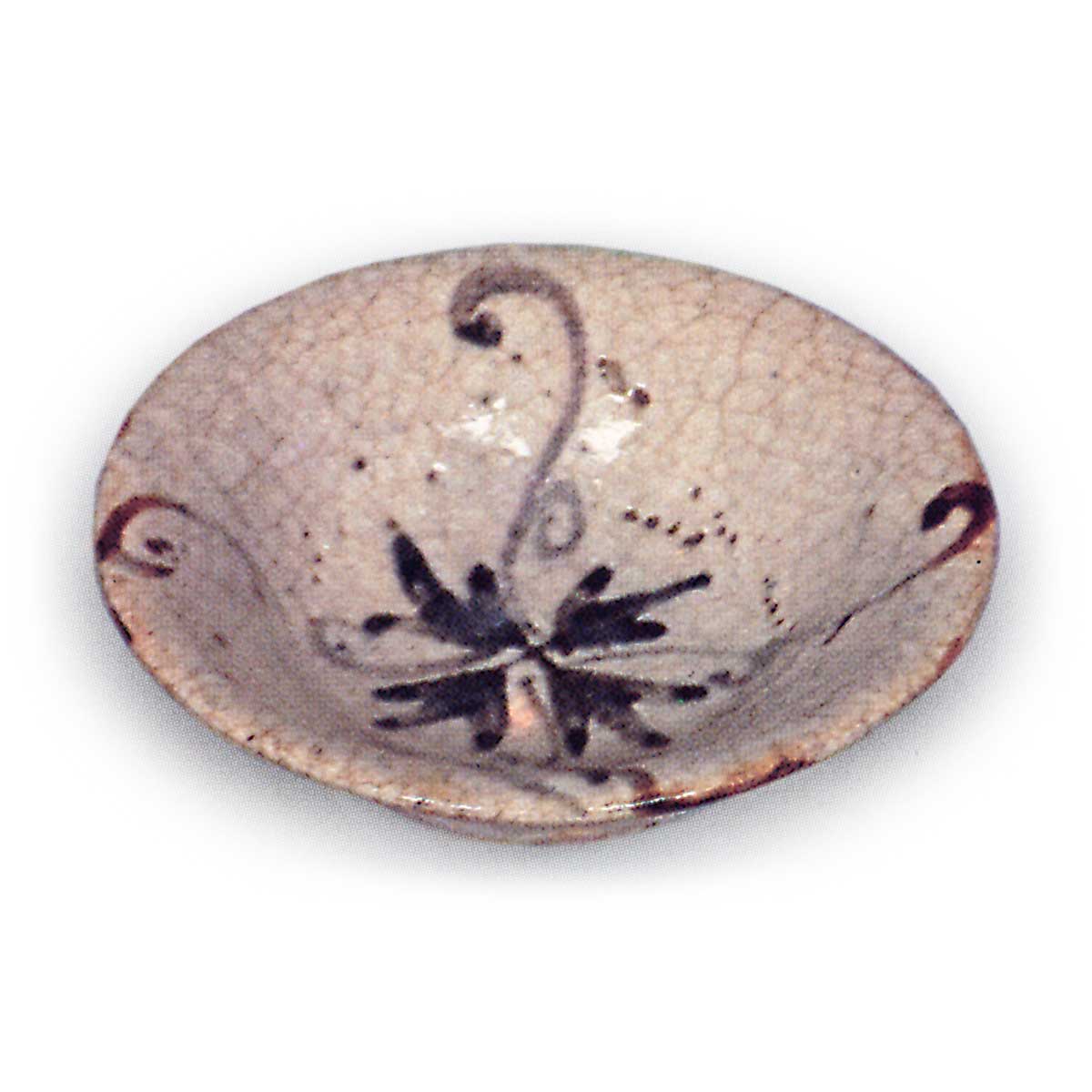 Shino wine pot with flowering grass design – Ceramics Story