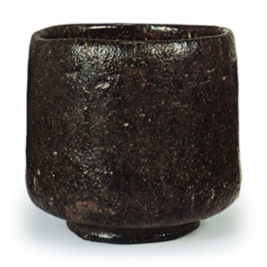 Chojiro: cylindrical tea bowl, known as “Koke-shimizu”, Black Raku ...