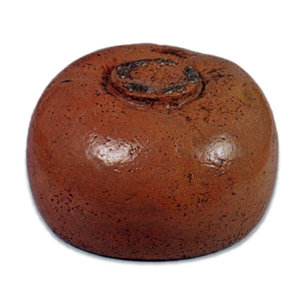 Kõetsu: tea bowl, known as “Jukushi”, Red Raku – Ceramics Story