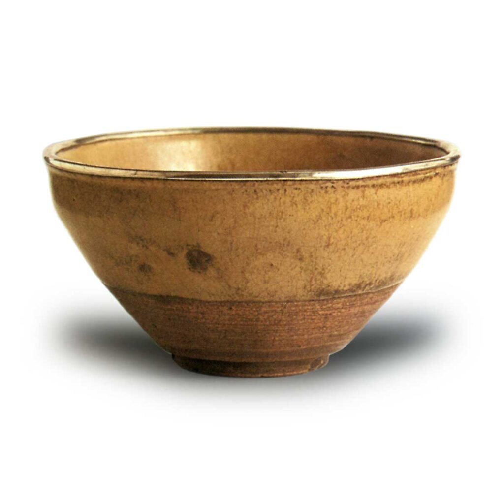 Seto tea bowl, yellow temmoku type – Ceramics Story