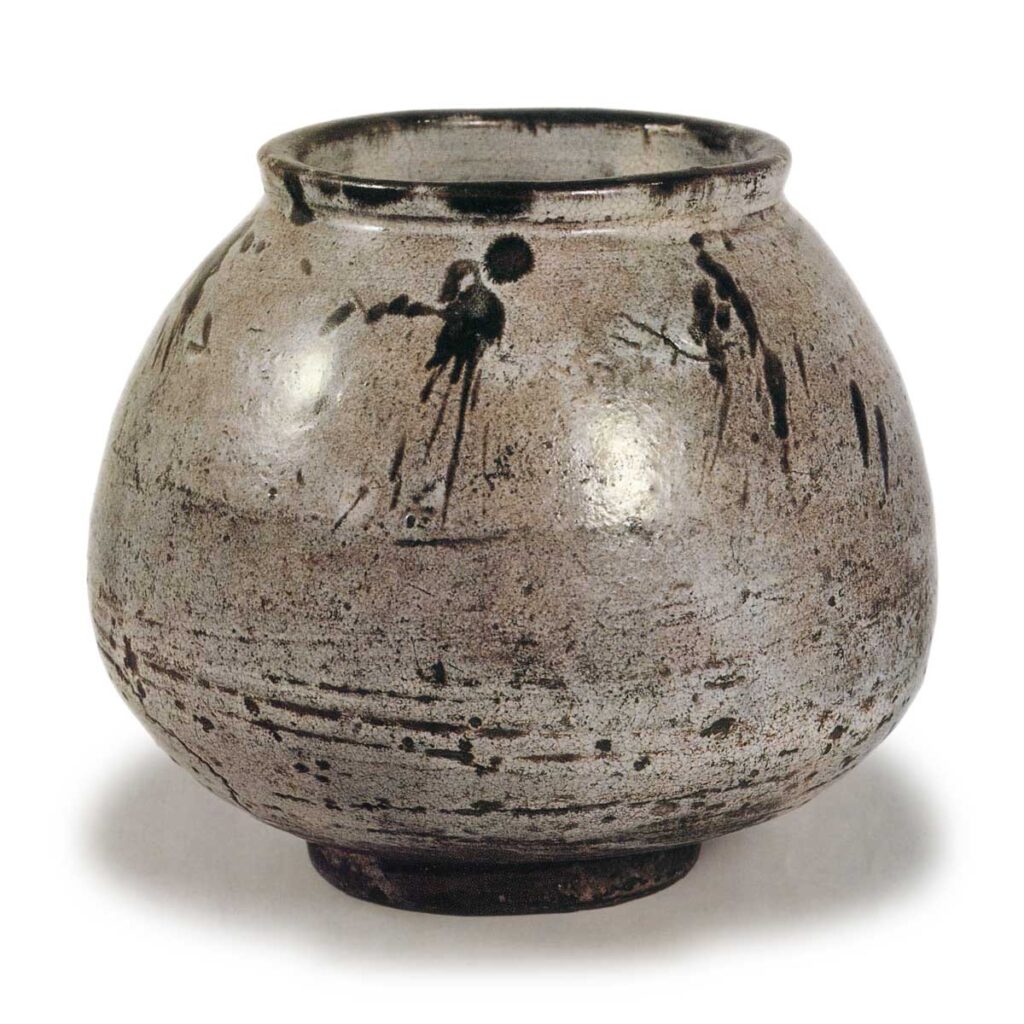 Jar with dotted design, Madara-garatsu (Karatsu with mottled orna-ment ...