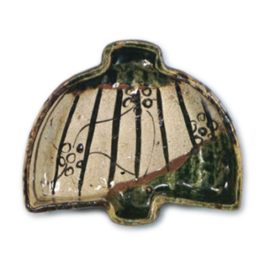 Oribe mukozuke bowl in shape of hat – Ceramics Story