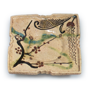 Oribe two mukozuke bowls with plum-tree design – Ceramics Story