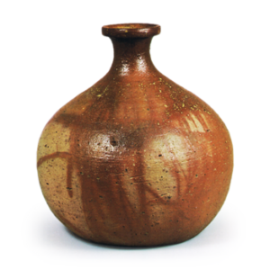 Bizen Wine bottle of funa-dokkuri shape with “fire marks” – Ceramics Story