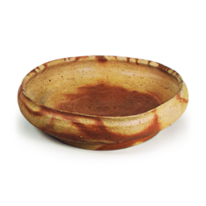 Bizen Shallow bowl with “”re marks” – Ceramics Story