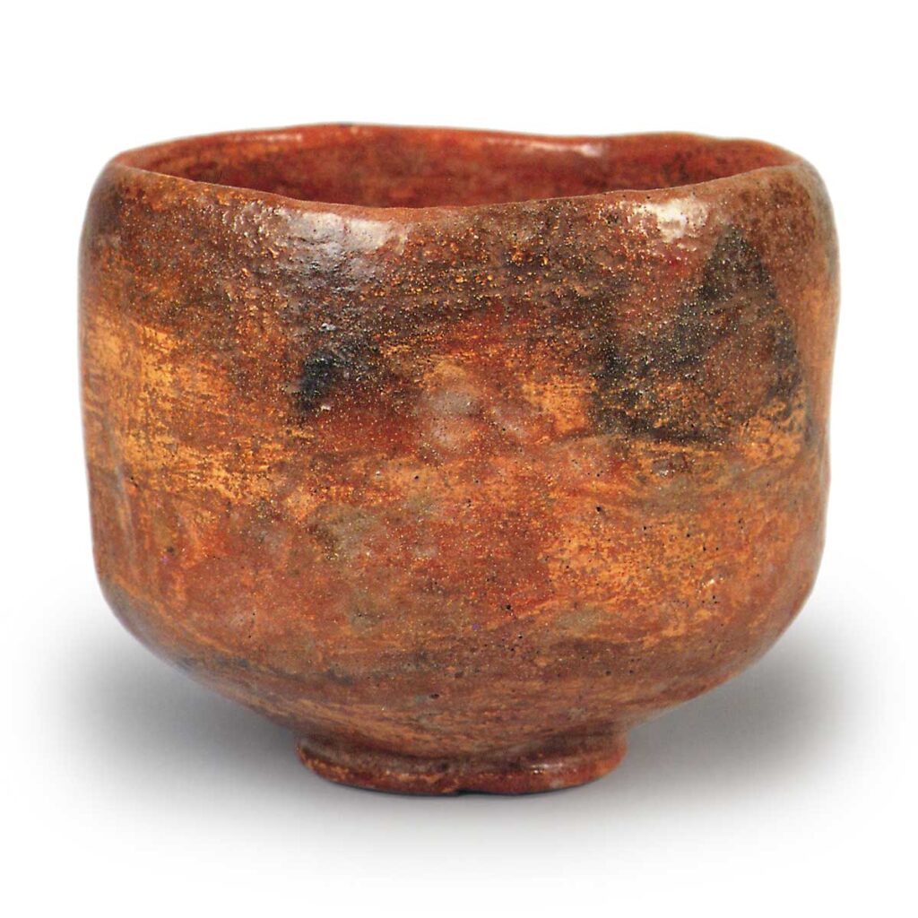Red Tea Bowl, Inscription: “Ume,” by Ryōin | Ceramics Story